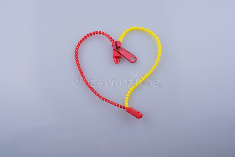 Heart Shaped Made by the Help of a Zipper Stock Photo - Image of life ...