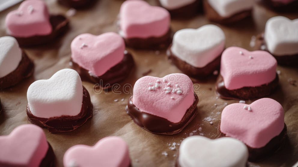 Shaped Chocolate Dipped Marshmallows Stock Illustrations – 36 Shaped ...