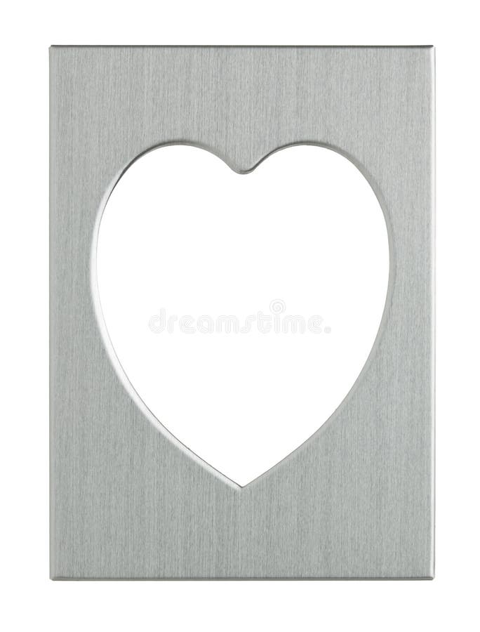 Heart-shaped Metal Picture Frame with Clipping Pat Stock Photo - Image ...
