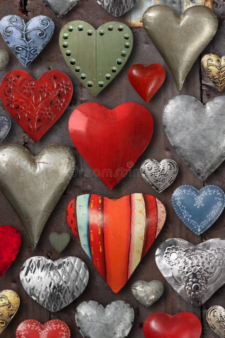 Heart shaped metal things stock photo. Image of decoration - 18440558