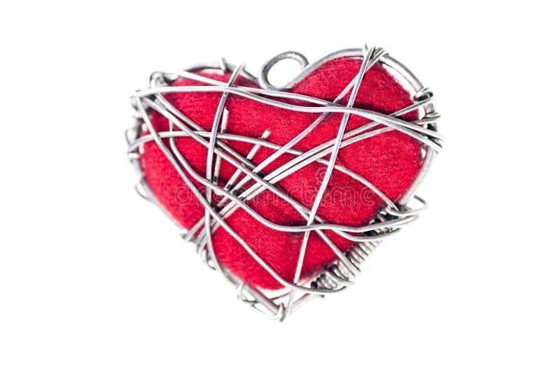 Heart Shaped with Metal Wires Stock Photo - Image of festive ...