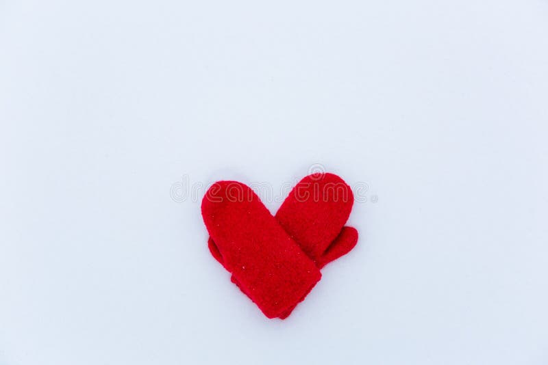 Heart of mittens at winter stock photo. Image of holiday - 103706264