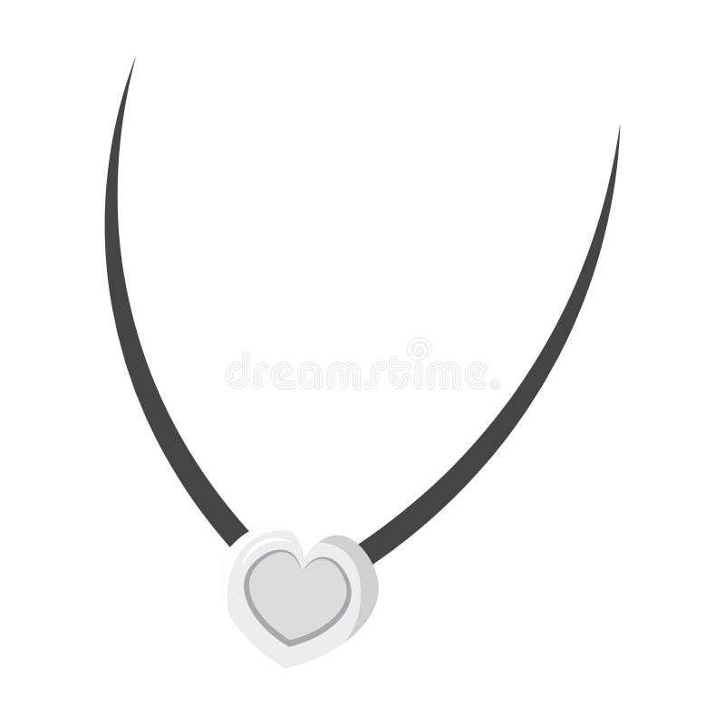 Heart Shaped Necklace Cartoon. Vector Stock Vector - Illustration of ...