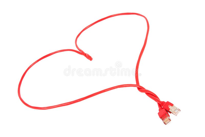 Heart shaped network cable stock image. Image of internet - 23307589