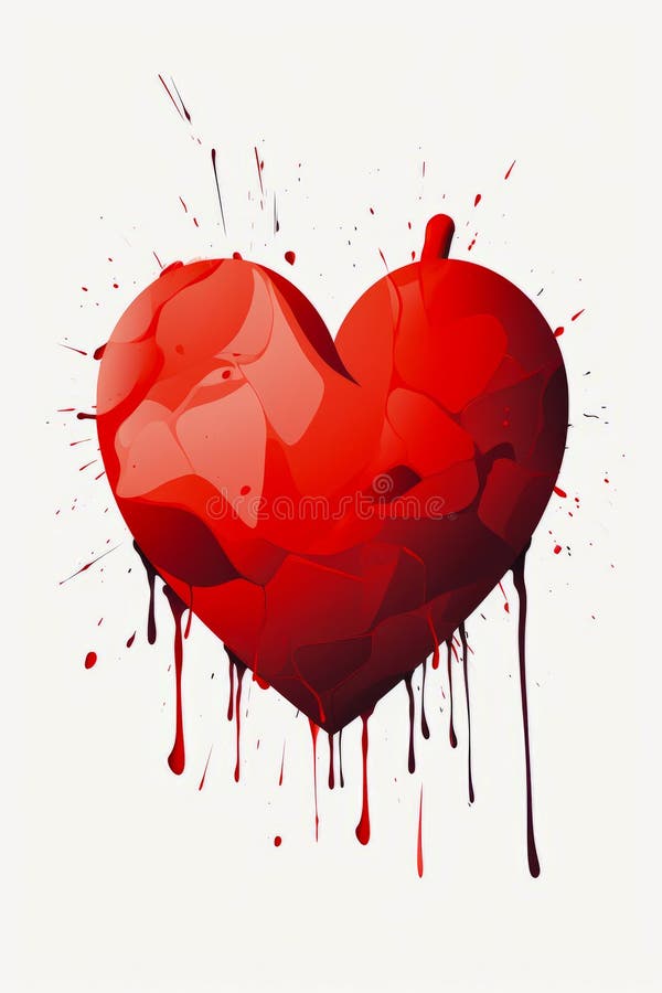 Bleeding Broken Heart Being Eaten