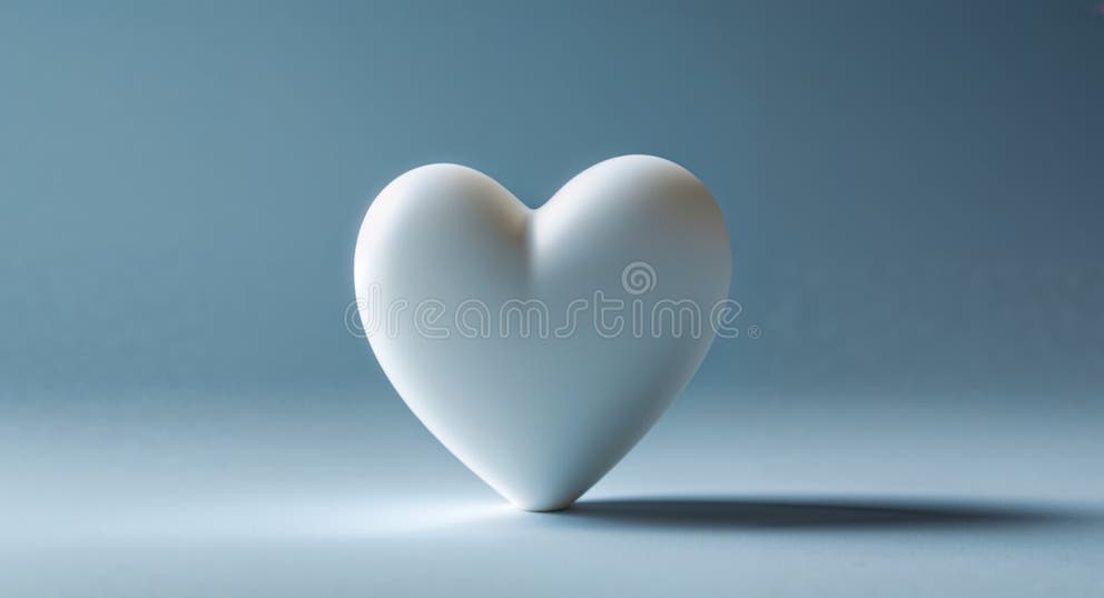 Heart Shaped Object on a Blue Background Representing Love and ...