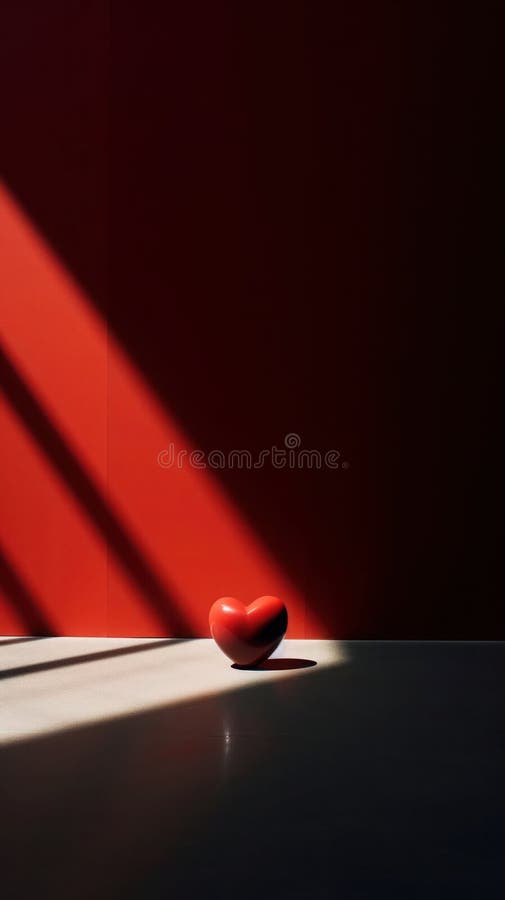The Heart-shaped Object Casts Subtle Shadows on the Surface. the Play ...