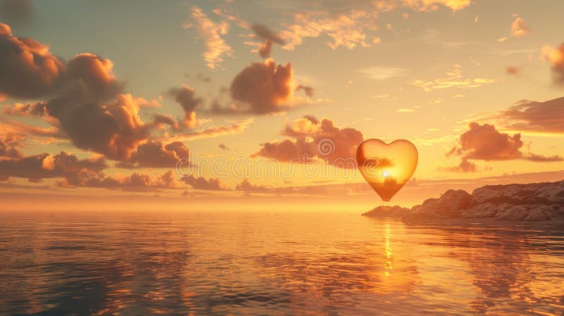 Heart Shaped Object Floating on Water Stock Photo - Image of buoyant ...