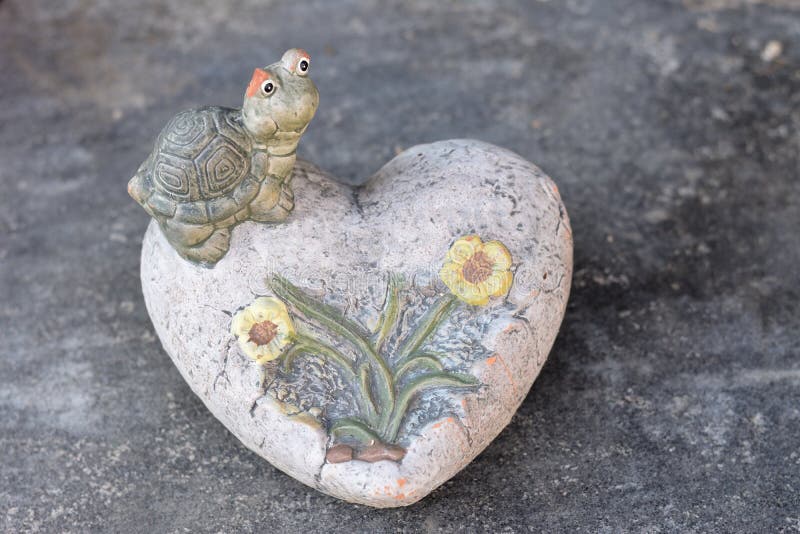 Turtle with heart on white stock image. Image of reptile - 36532805
