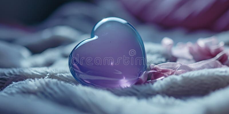 Heart Shaped Object on Soft Fabric Stock Illustration - Illustration of ...