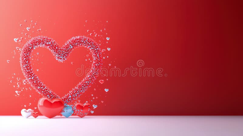 Heart Shaped Object Surrounded by Floating Hearts Symbolizing Love and ...