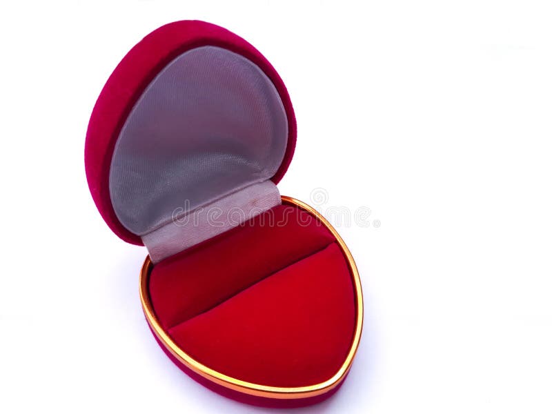 Heart shaped open ring box stock image. Image of pink - 260523271