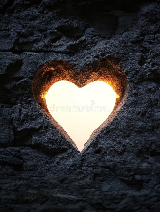 Heart Shaped Opening in Stone Wall a Visually Striking Heartshaped ...
