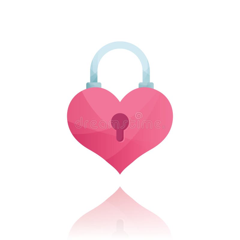 Heart Shaped Padlock. Vector Illustration Decorative Design Stock ...