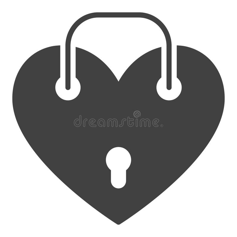 Heart Shaped Padlock Vector Love Icon or Element Stock Vector ...
