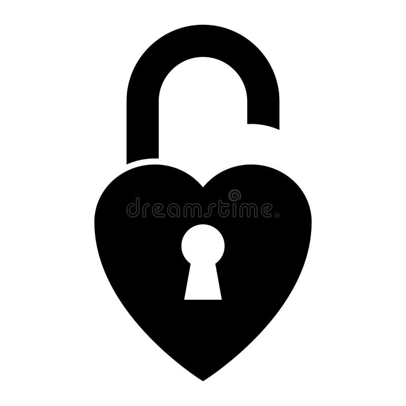 Heart shaped padlock stock vector. Illustration of padlock - 140964902
