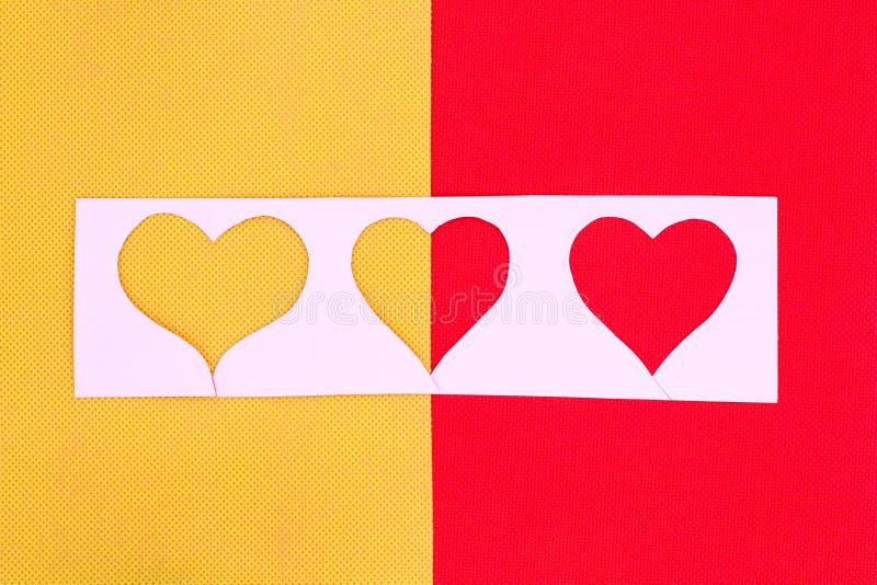 Heart Shaped Paper Cutting Design Card with Empty Space Stock Image ...