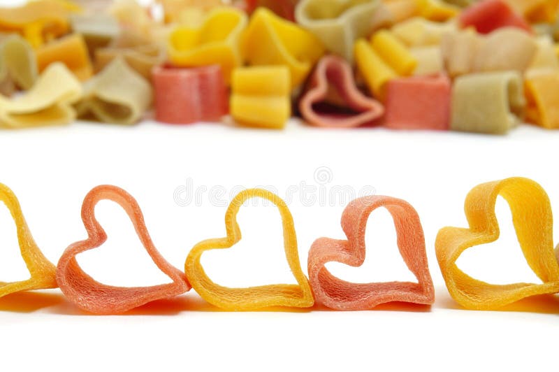 Heart shaped pasta stock image. Image of culinary, heart - 17873849