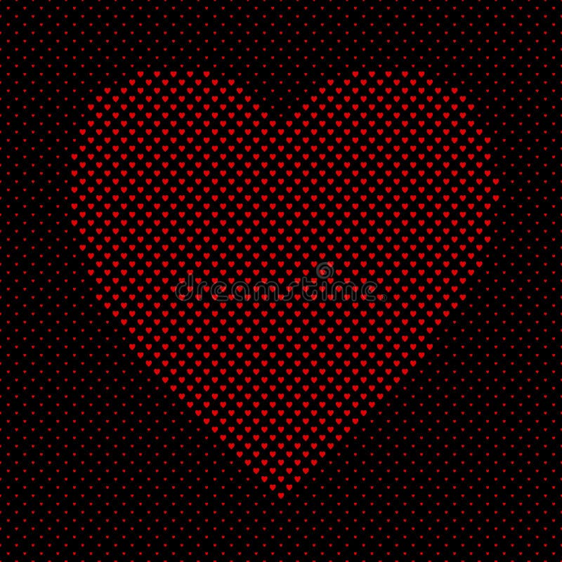 Heart Shaped Pattern Background Graphic from Red Hearts Stock Vector ...