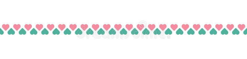 Heart Shaped Pattern Border Design. Vector Illustration Decorative ...
