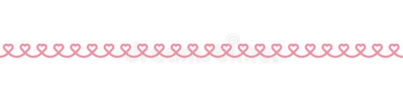 Heart Shaped Pattern Border Design. Vector Illustration Decorative ...