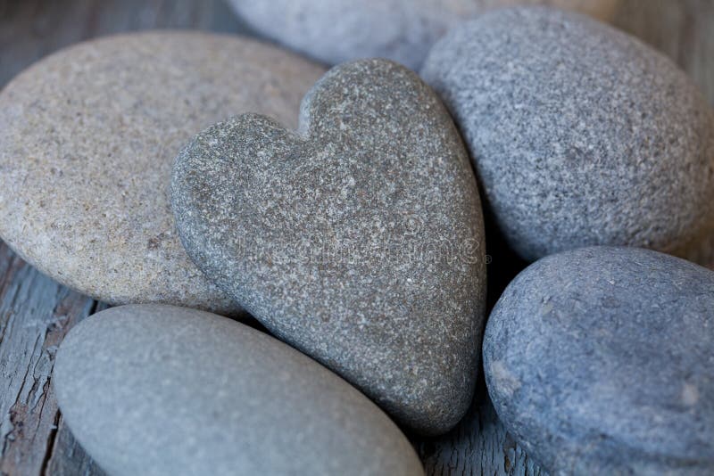 Heart Shaped Pebble Still Life Stock Photo - Image of love, smooth ...