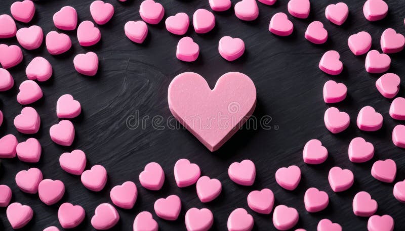 A Heart Shaped Photo with Hearts All Around it Stock Illustration ...