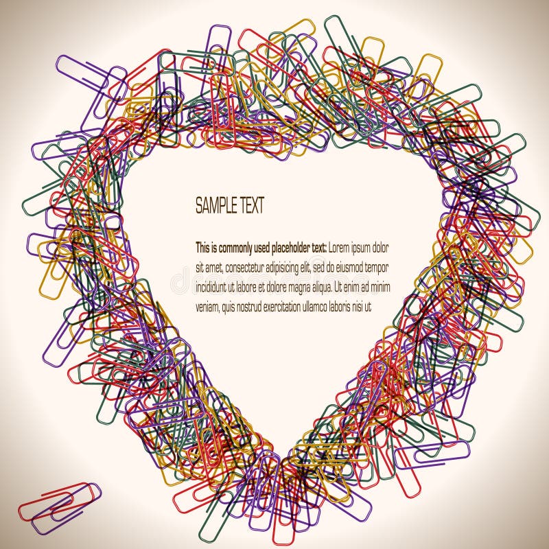 Heart-shaped Pile of Staples Stock Vector - Illustration of shape ...