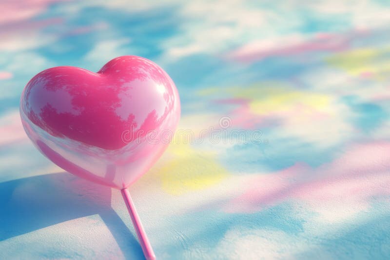 A Heart-shaped Pink Design on a Light Pink Background, Conveying the ...