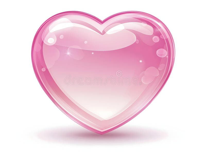 A Heart-shaped Pink Gemstone with a Glossy Finish and Subtle Light ...