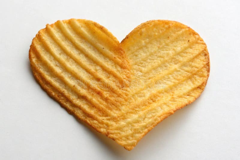 Heart Shaped Potato Chip - Generated by Ai Stock Illustration ...