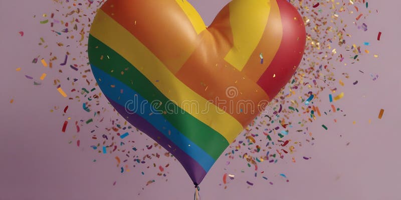 Heart-shaped Rainbow Balloon Stock Image - Image of empowerment ...