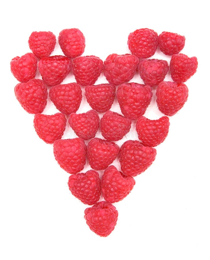 Heart Shaped Raspberries stock photo. Image of raspberry - 16651096