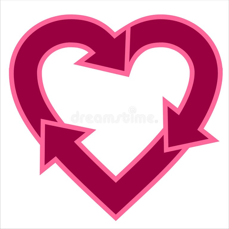 Heart Shaped Recycle Logo Stock Illustrations – 71 Heart Shaped Recycle ...