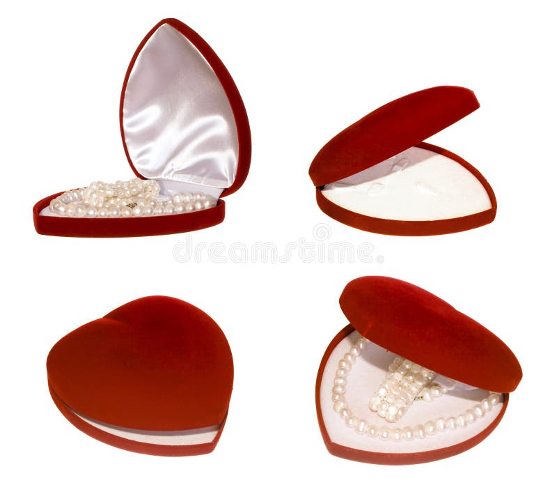 Heart shaped red box set stock image. Image of close, heart - 7916709
