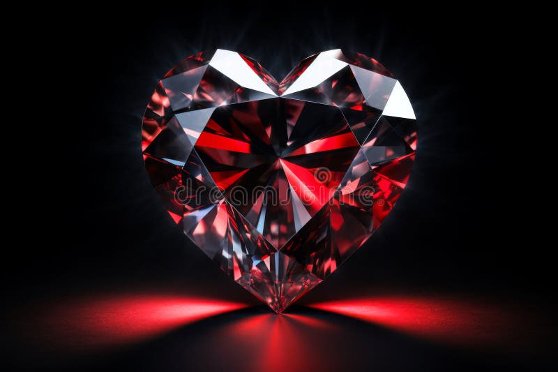Heart Shaped Red Diamond stock illustration. Illustration of isolated ...