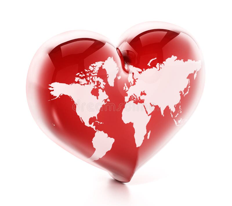 Heart Earth Red