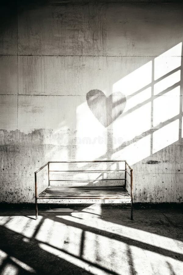 Heart-shaped Shadow Forms on a Bright Wall from Sunlight Streaming ...