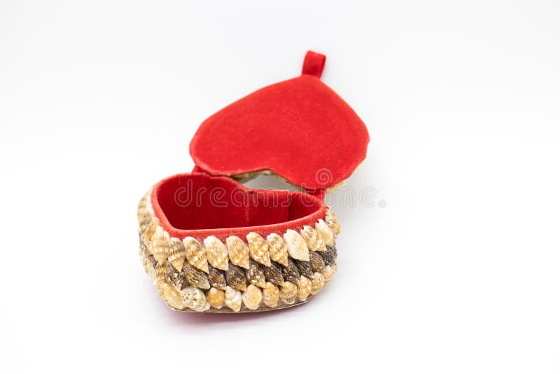 Heart shaped shell box stock photo. Image of decor, diamonds - 198634290