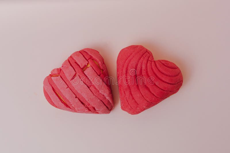 Heart-shaped Shell Bread for the Day of Love Stock Photo - Image of ...