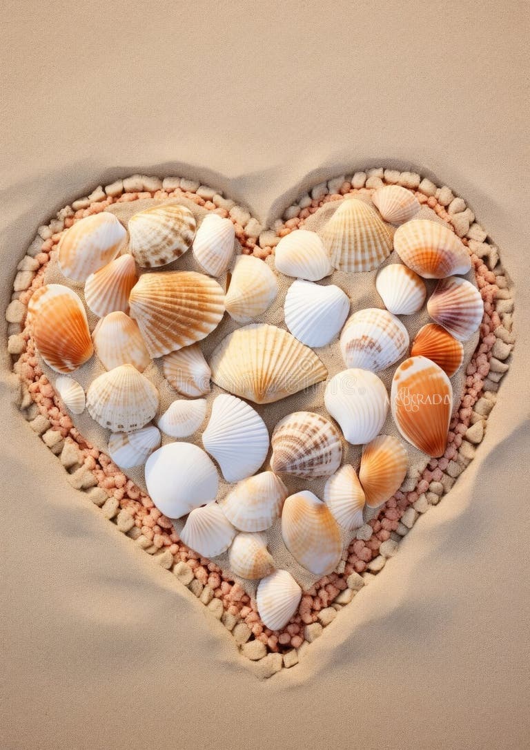 Heart Shaped Shell Stock Illustrations – 155 Heart Shaped Shell Stock ...