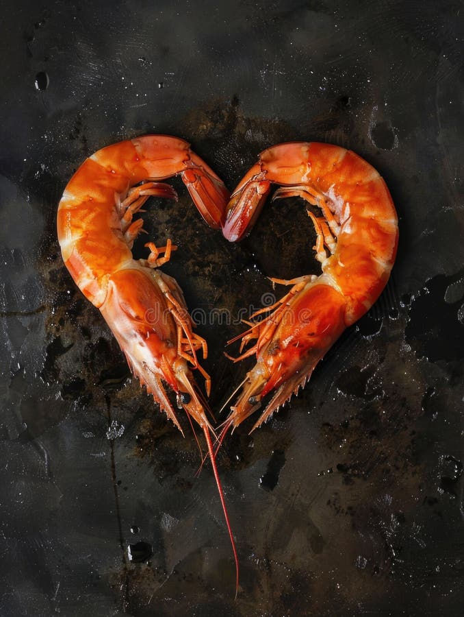 Heart-Shaped Shrimp stock image. Image of meal, cooking - 366965679