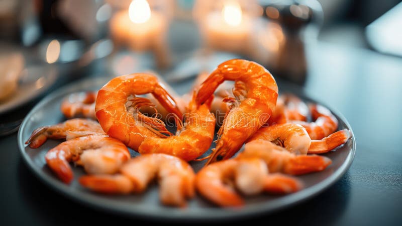 Heart-shaped Shrimp on a Plate Stock Photo - Image of lunch, fried ...