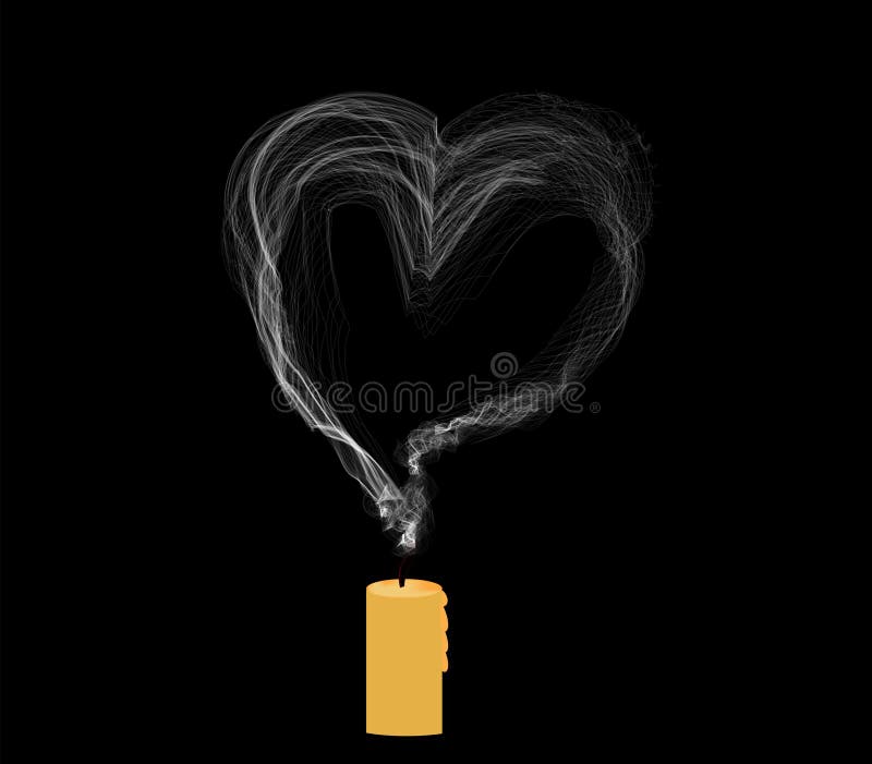 Extinguished candle stock vector. Illustration of colored - 5933792