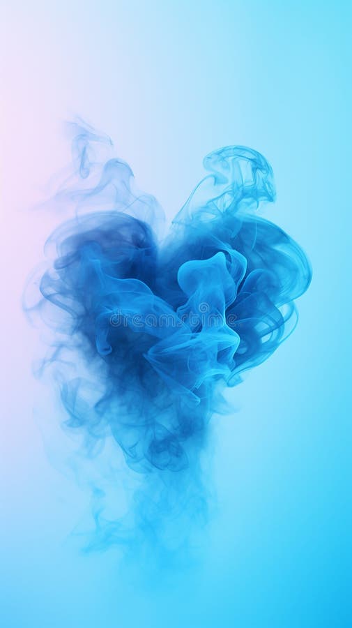 Heart-shaped Smoke on a Plain Background. Copy Space Stock Photo ...