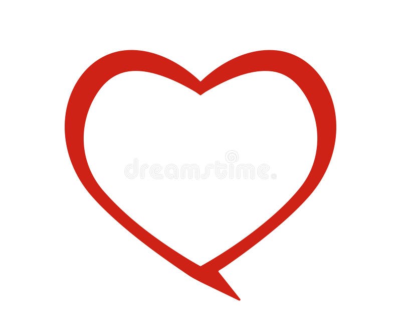 Heart Shaped Speech Bubble Vector Icon Stock Vector - Illustration of ...