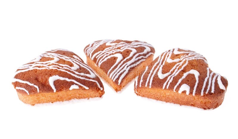 Heart-Shaped Sponge Cakes stock photo. Image of sweet - 44741966