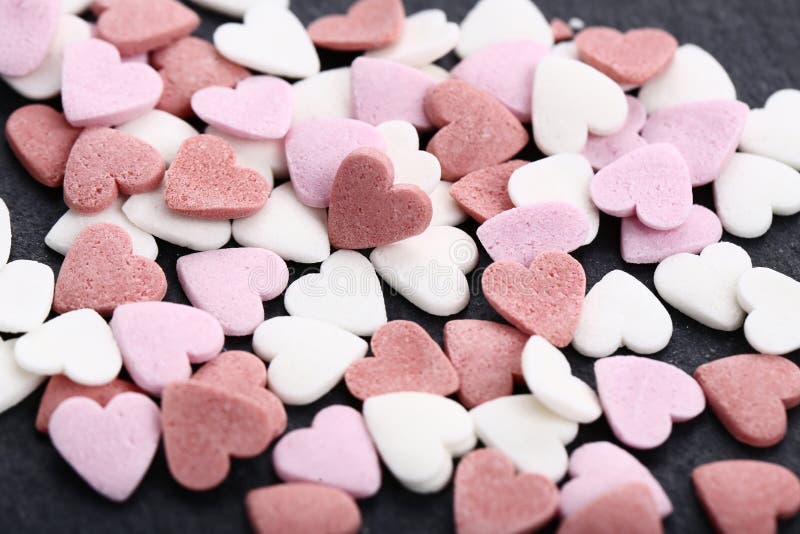Heart shaped sprinkles stock image. Image of group, gift - 137230627