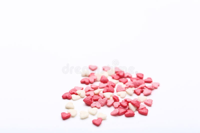 Heart shaped sprinkles stock photo. Image of cake, romance - 166299730