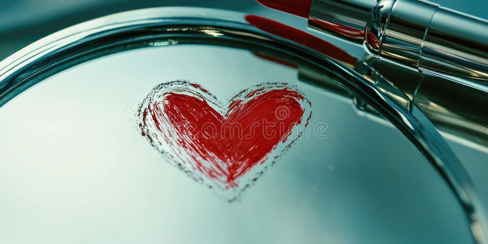 Heart-shaped Stencil on a Microscope Slide Stock Image - Image of ...